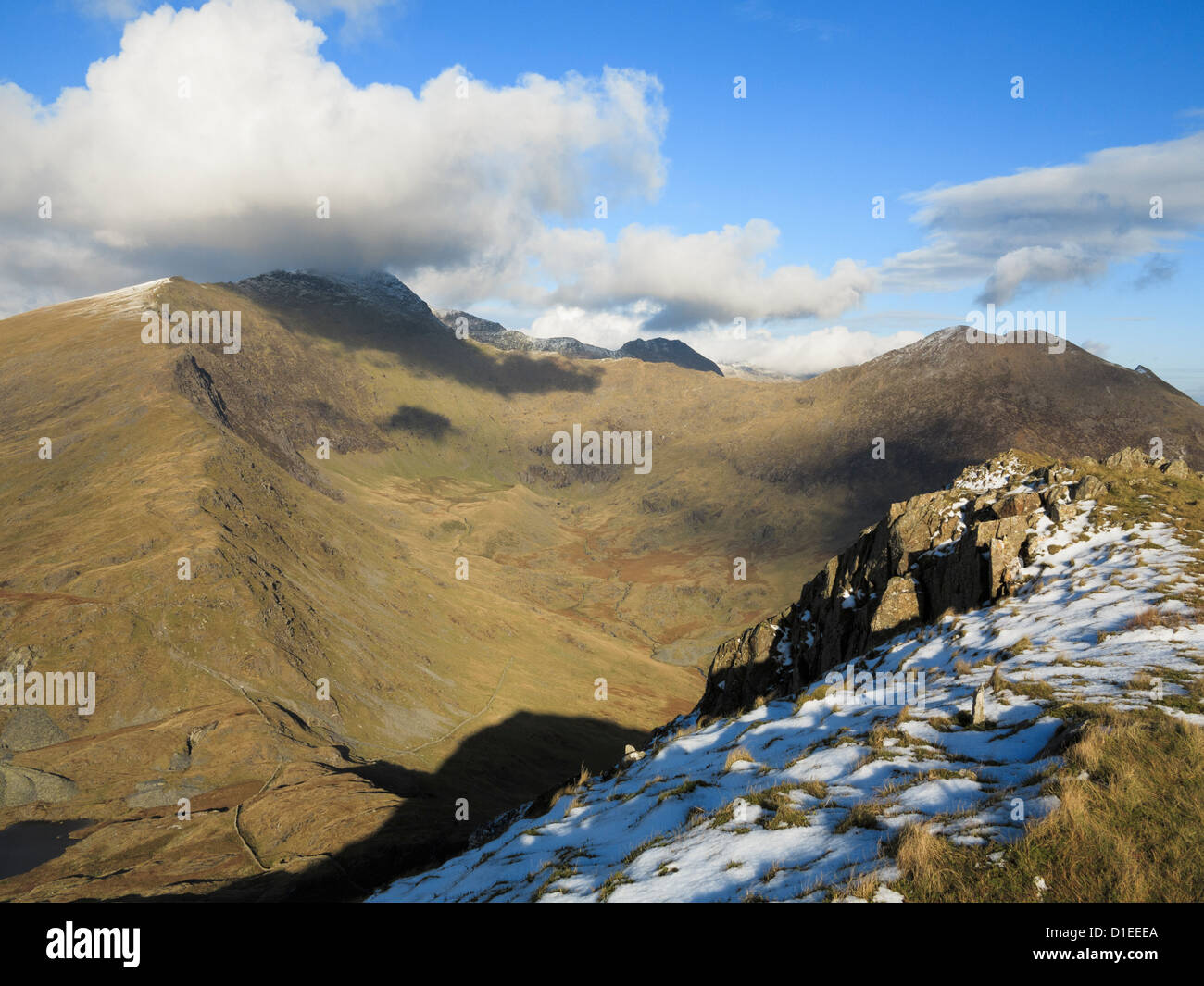 Vue depuis le sommet du mont snowdon Banque de photographies et d ...