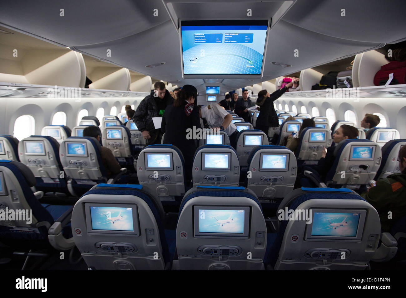 L'intérieur, de Boeing 787 Dreamliner Photo Stock - Alamy