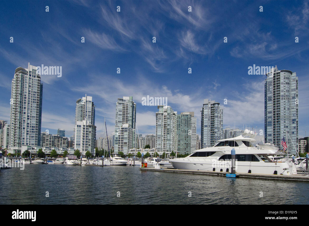 La ville ultra moderne de Vancouver British Columbia Canada avec son ...