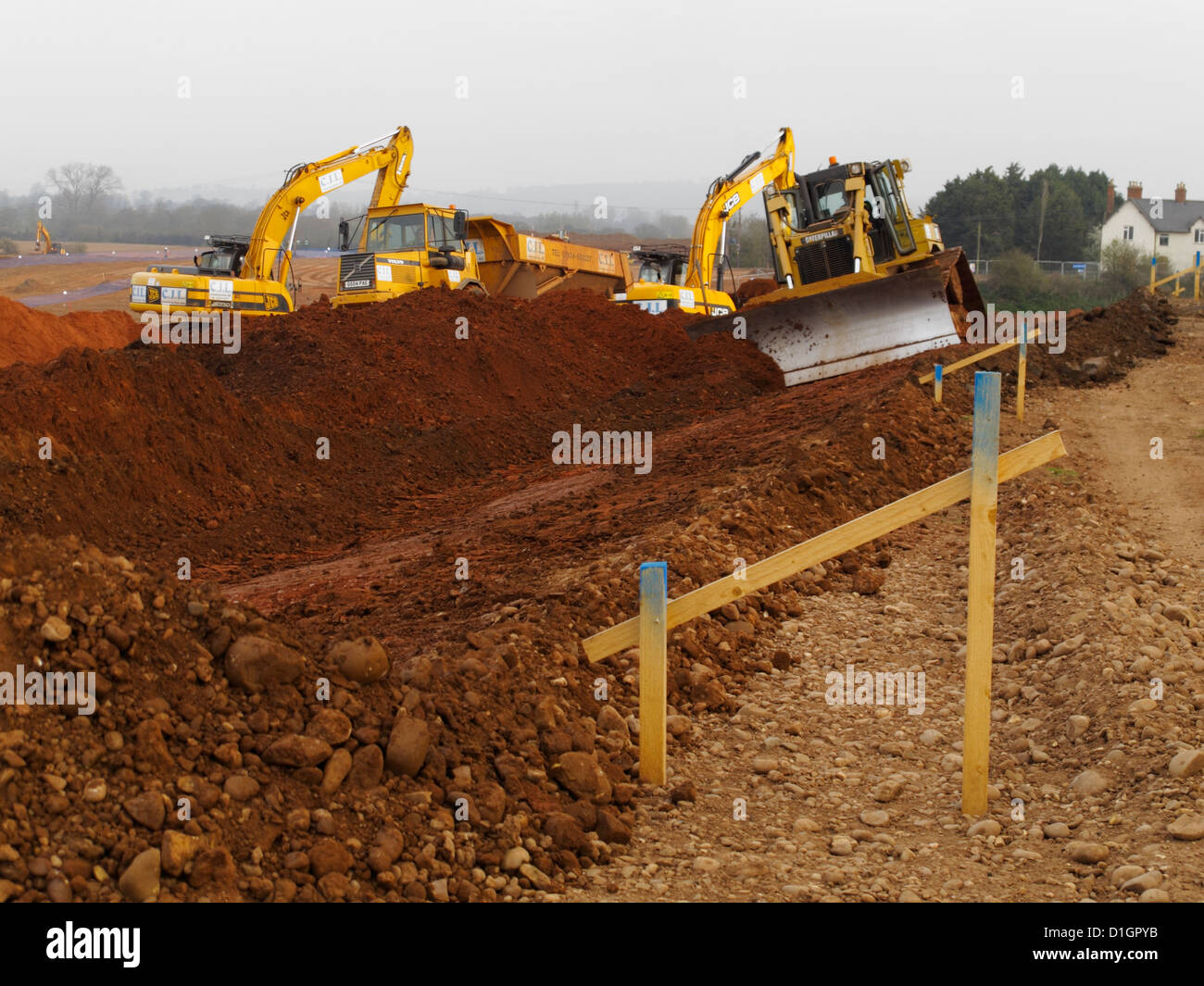 Travaux routiers caterpillar Banque de photographies et d’images à ...
