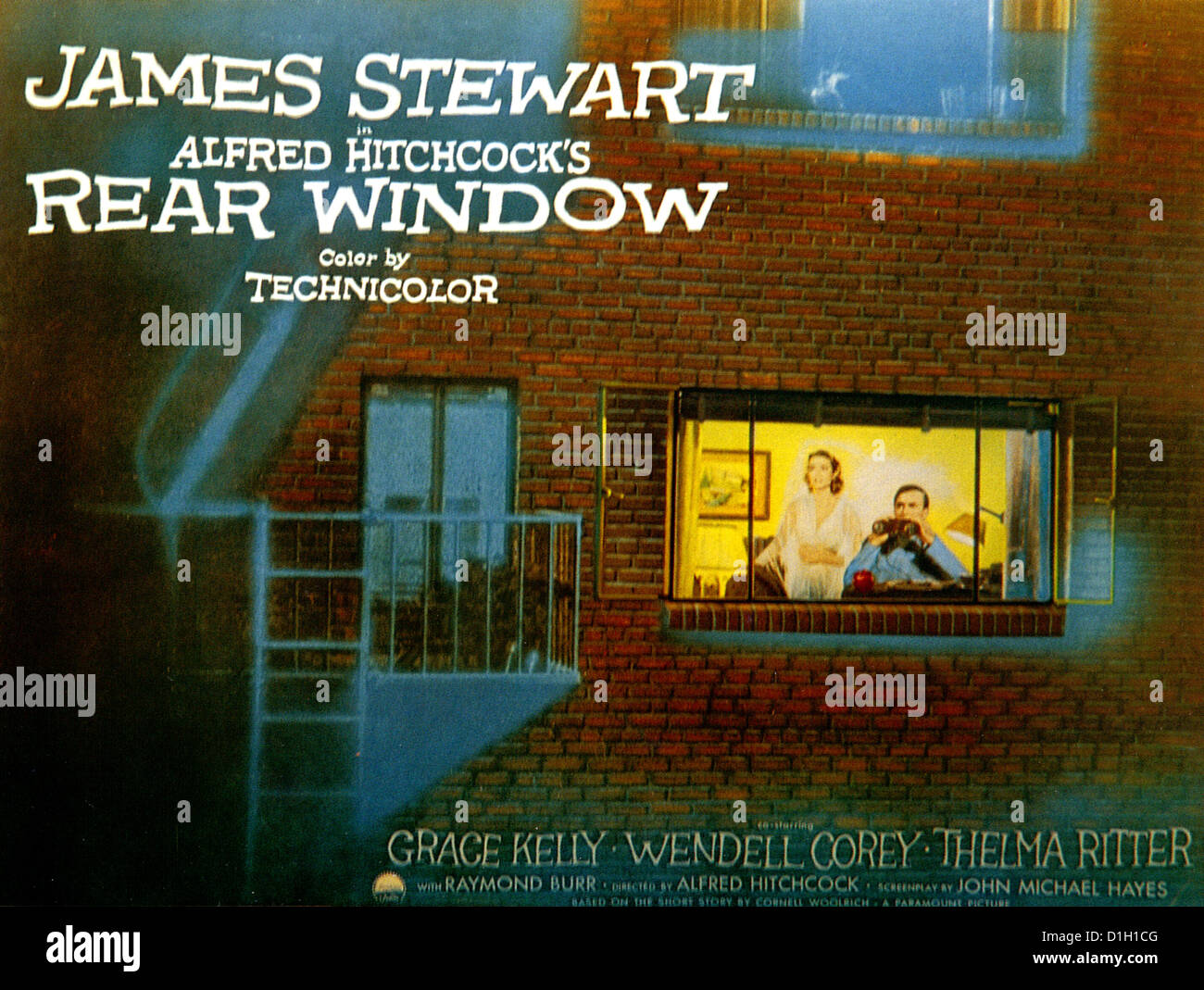 Affiche la fenêtre arrière pour 1954 Paramount film avec James Stewart ...