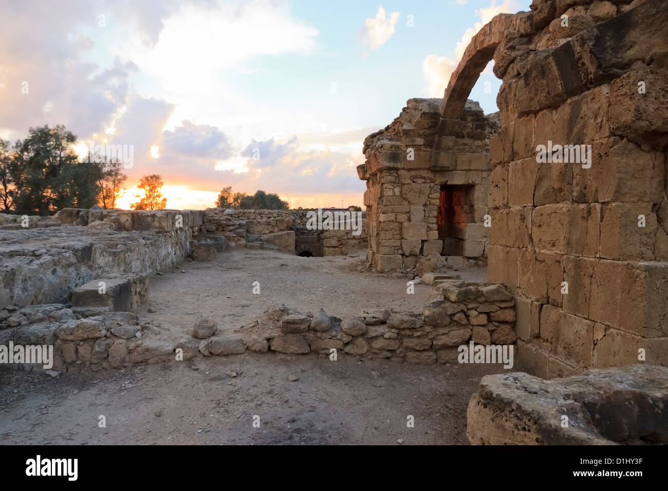 Saranda Colones château, Paphos, Chypre complexe achaeological Photo ...