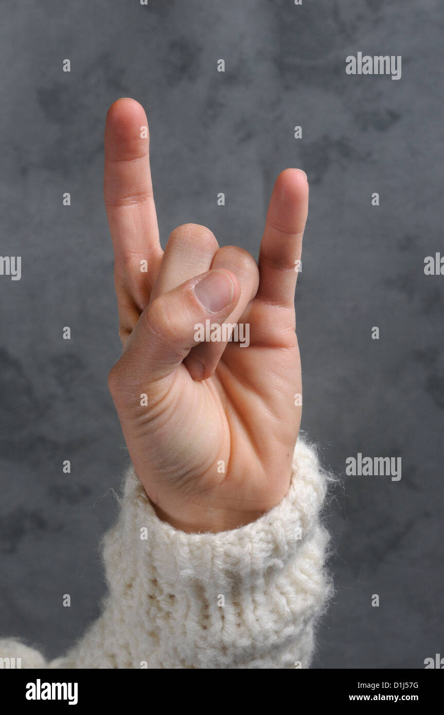 Geste symbolique symbole doigts doigts language Photo Stock - Alamy