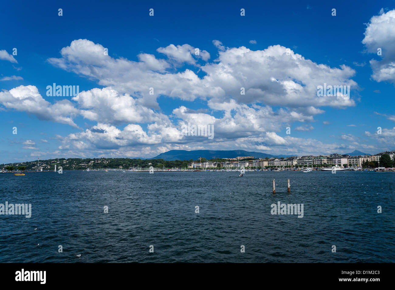 Le lac de Genève ou lac Léman à Genève, Suisse Photo Stock - Alamy