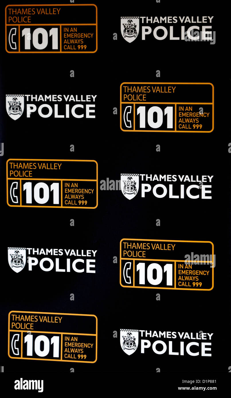 Thames Valley Police 101 logos Photo Stock - Alamy