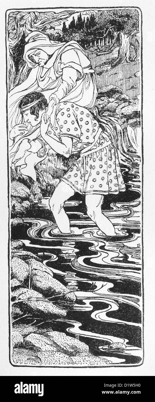 Sur Jason's way de Colchide, il aide une vieille femme essayant de ...