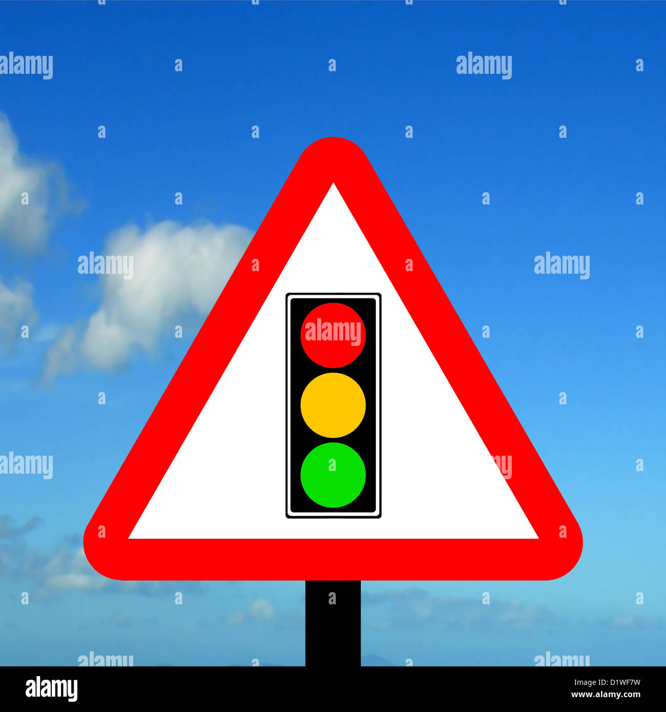 Feux De Signalisation Avant Signe Banque d'image et photos - Alamy