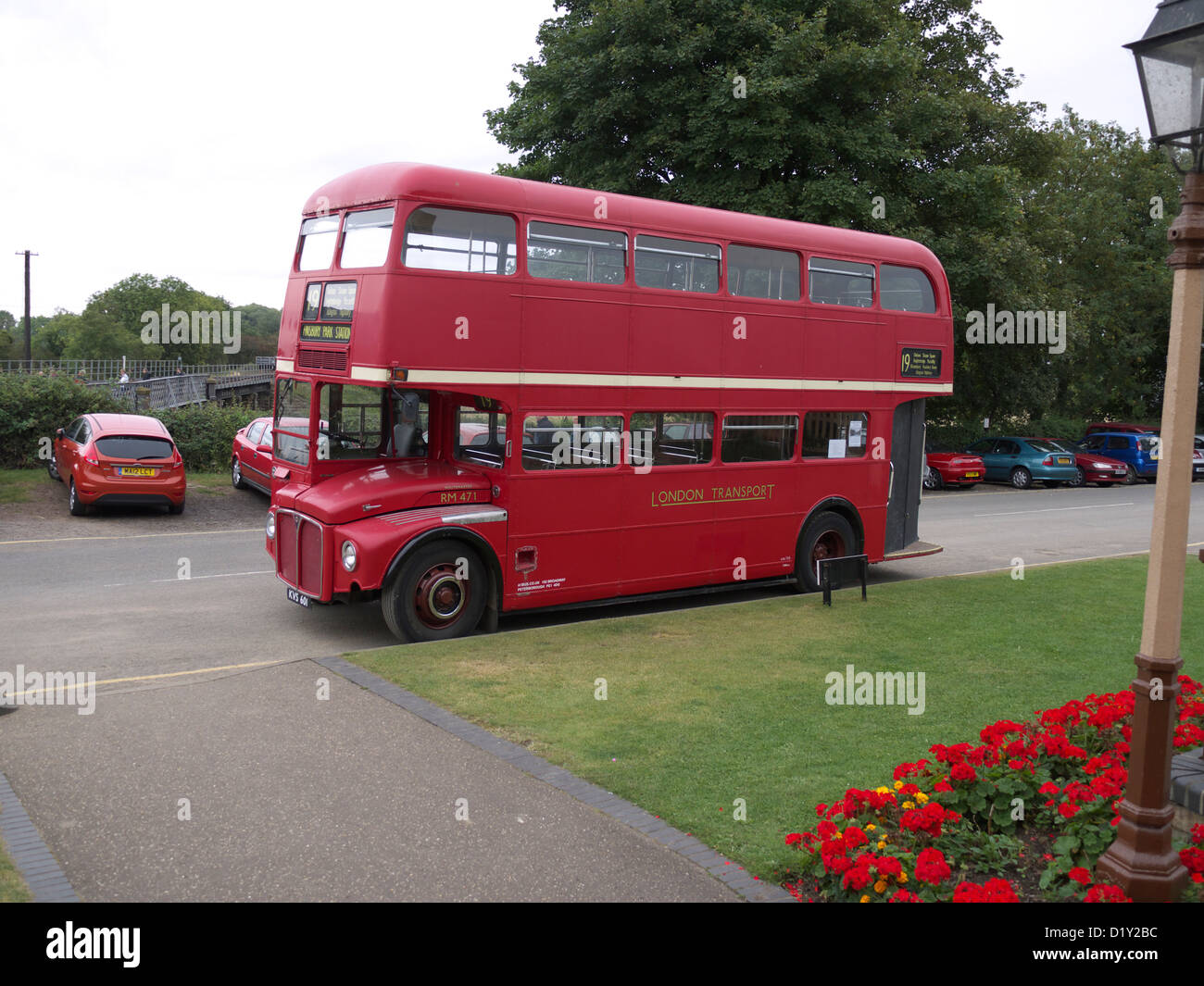London Transport vintage double decker bus station Oundle Nene Valley ...