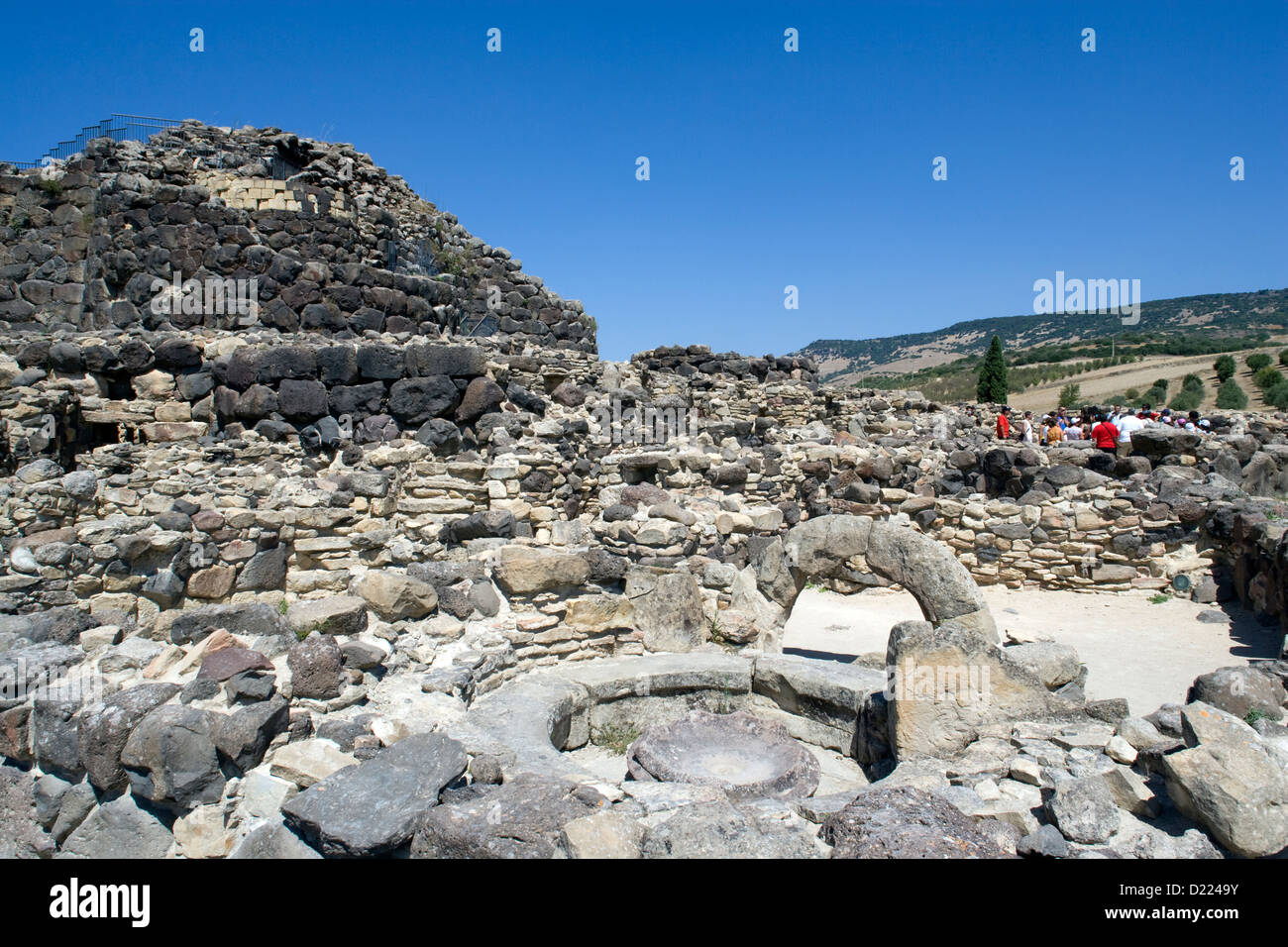 Sardaigne : Nuraghe Su Nuraxi - reste du village nuragique Photo Stock ...