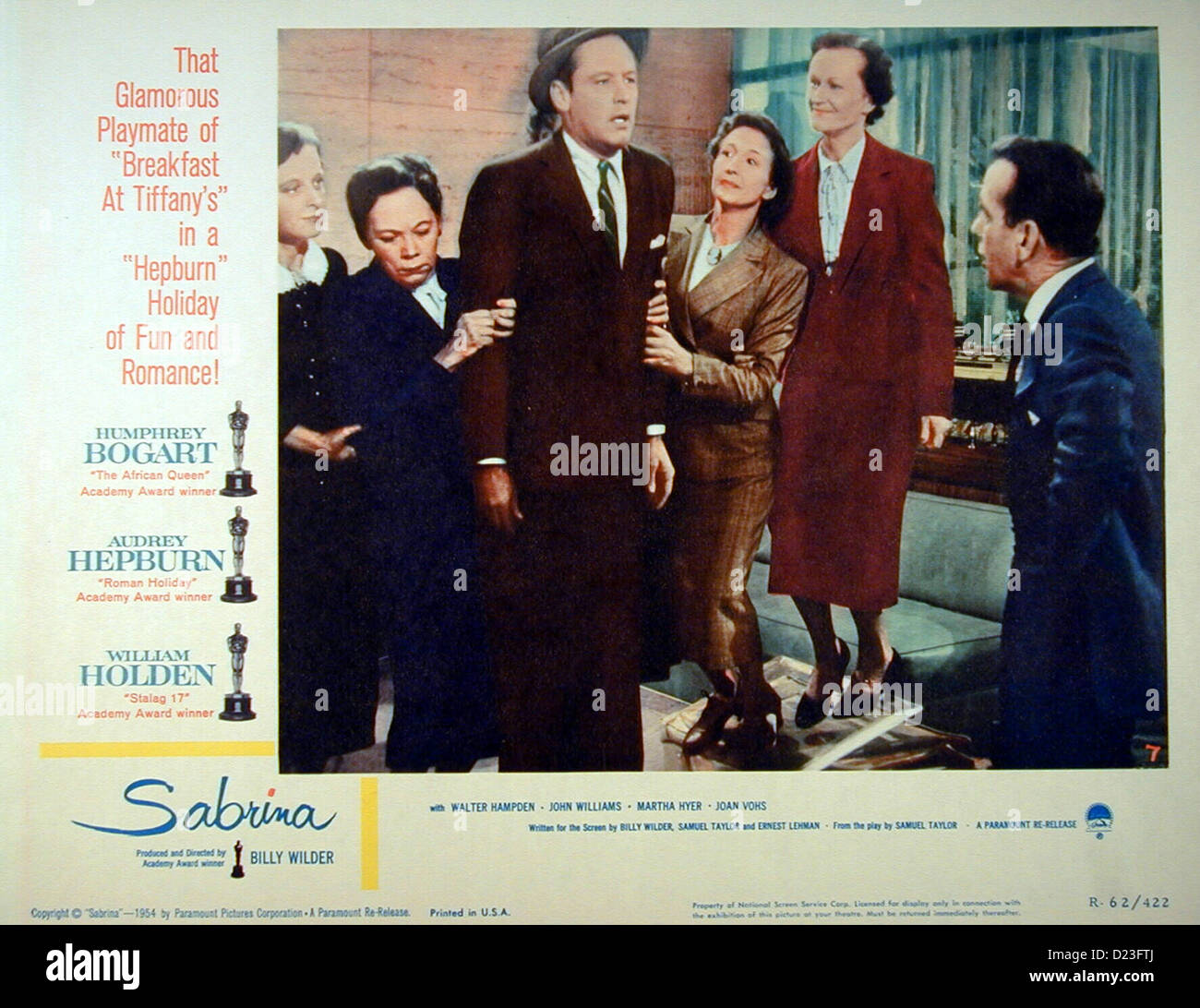 Sabrina Sabrina Ellen Corby (2.vl), William Holden, Humphrey Borgart (r ...