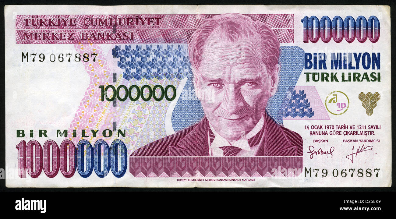 Old turkish lira banknotes Banque de photographies et d’images à haute ...
