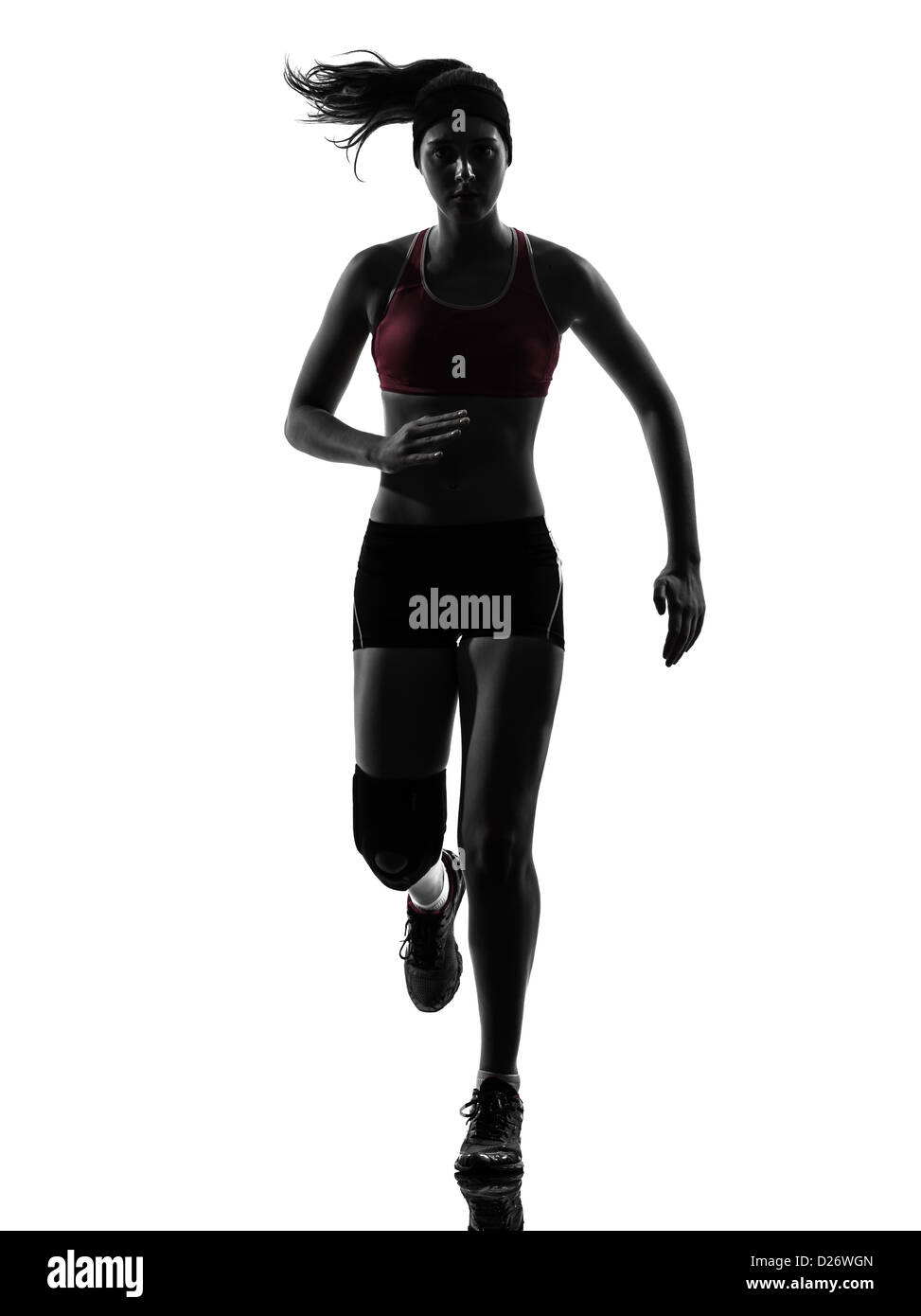 Silhouette people running marathon Banque de photographies et d’images ...