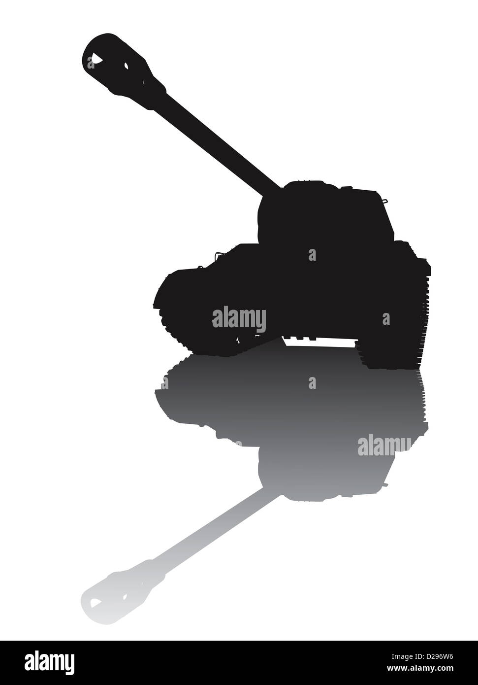 WW2 tank silhouette vecteur d'une réflexion Photo Stock - Alamy