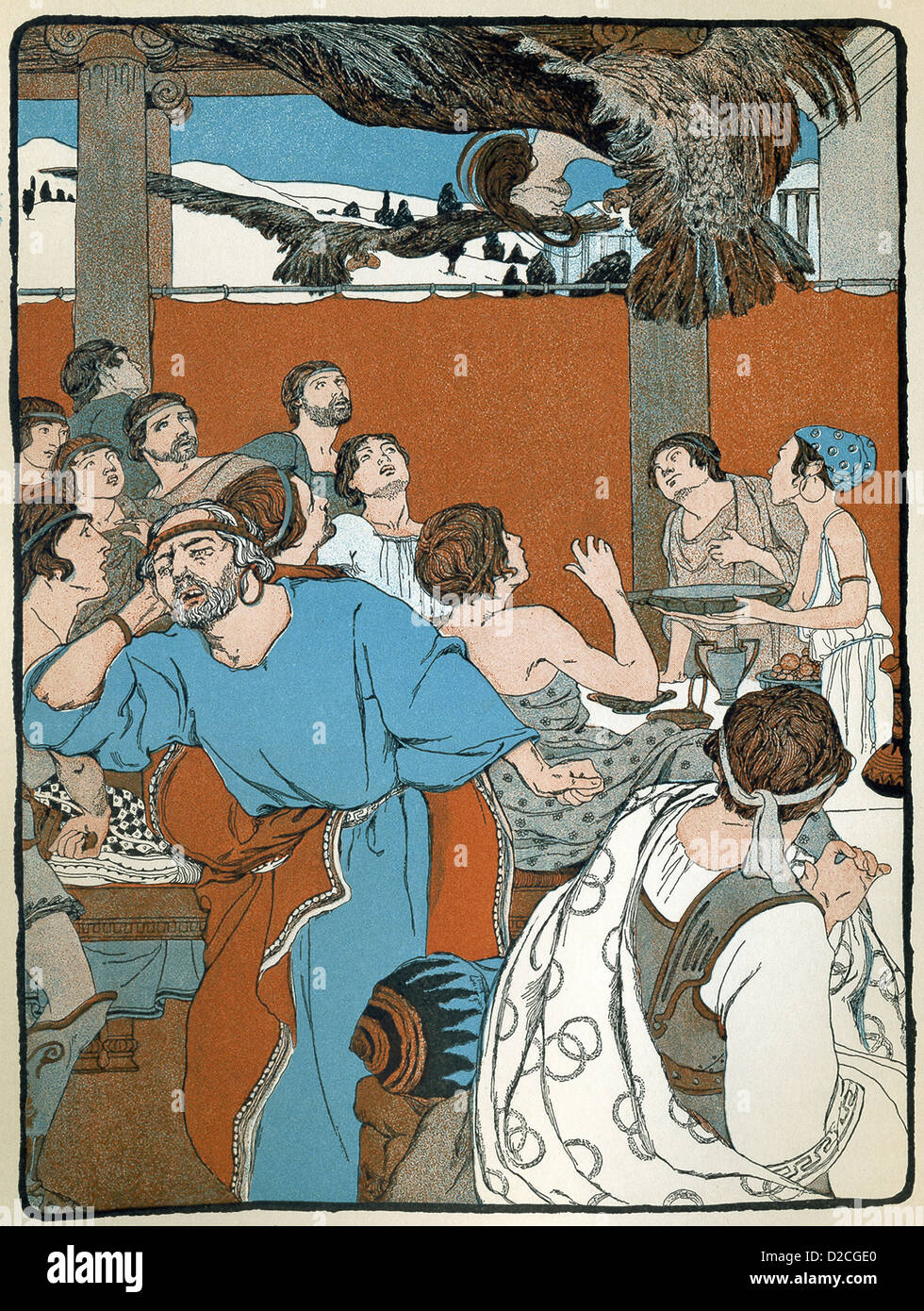 Les Harpies viennent à Phineus' palace de prendre la nourriture de ...