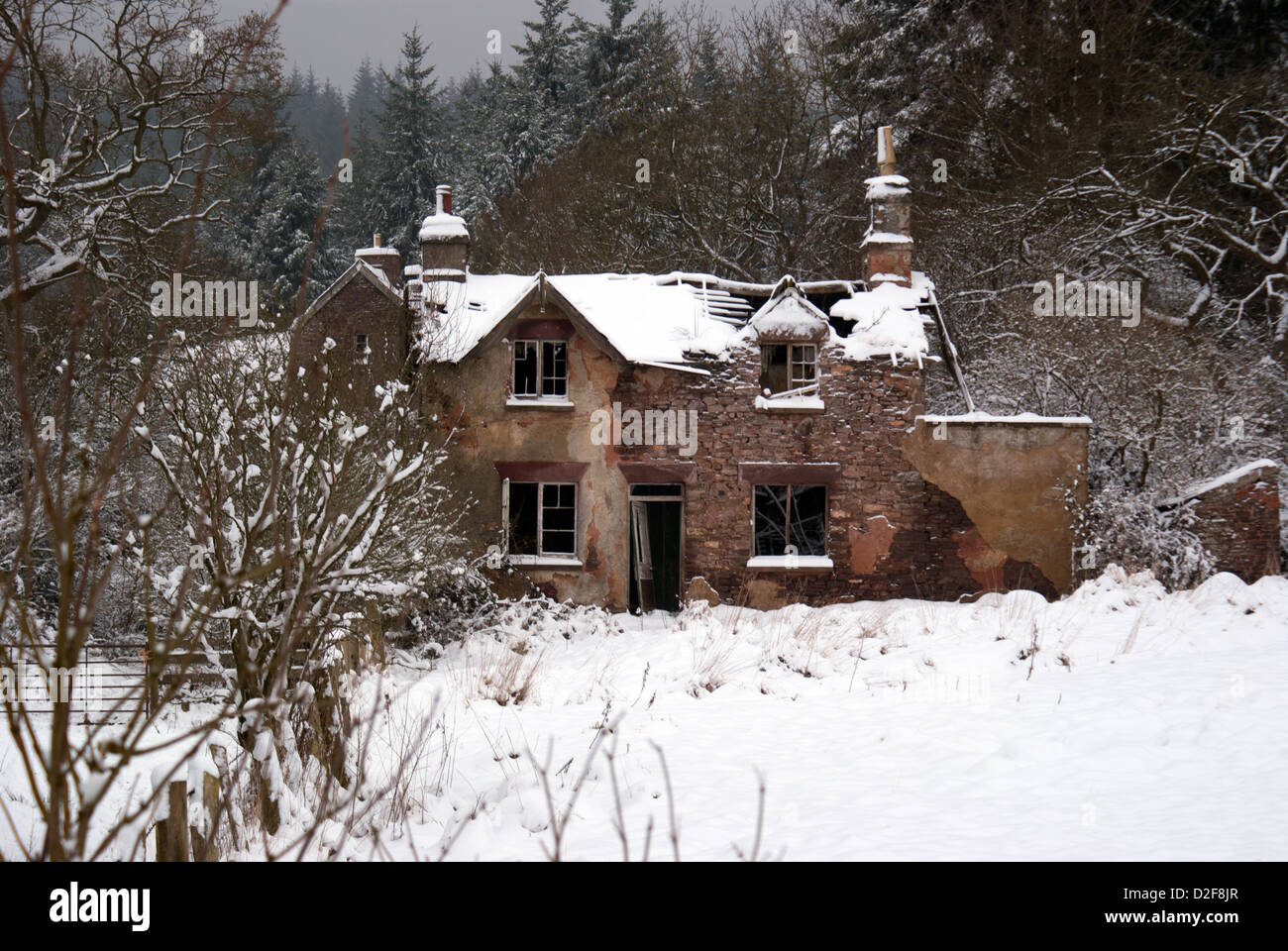Chalet décrépit neige Banque de photographies et d’images à haute ...