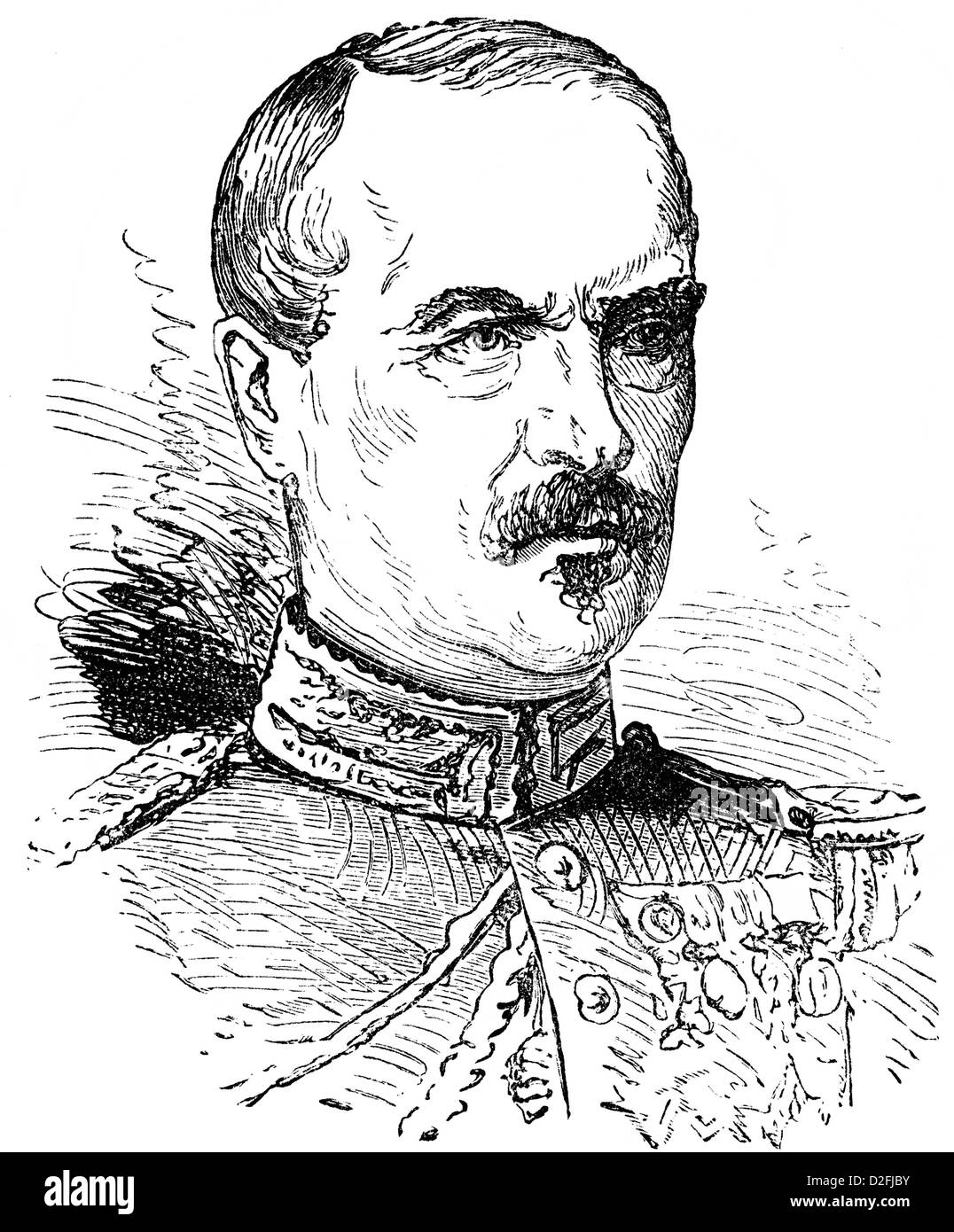 Portrait de Charles Auguste Frossard, 1807-1875, général français de la ...