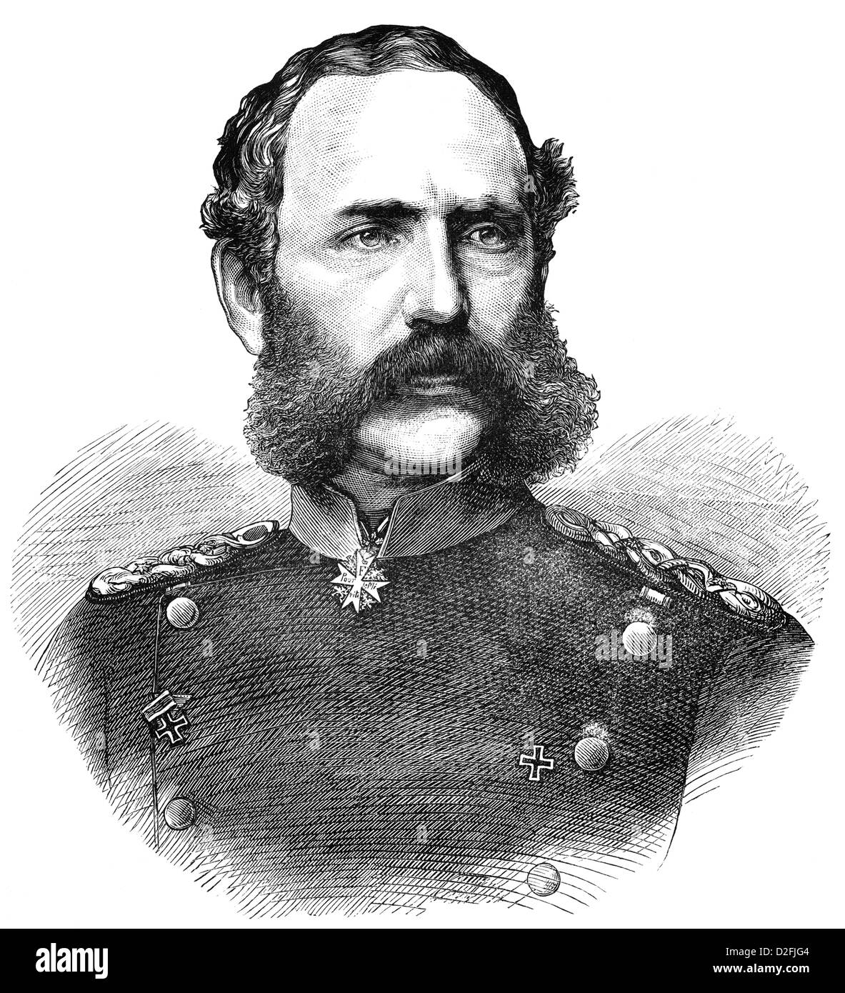 Albert de Saxe, 1828-1902, roi de Saxe, général prussien, guerre franco ...