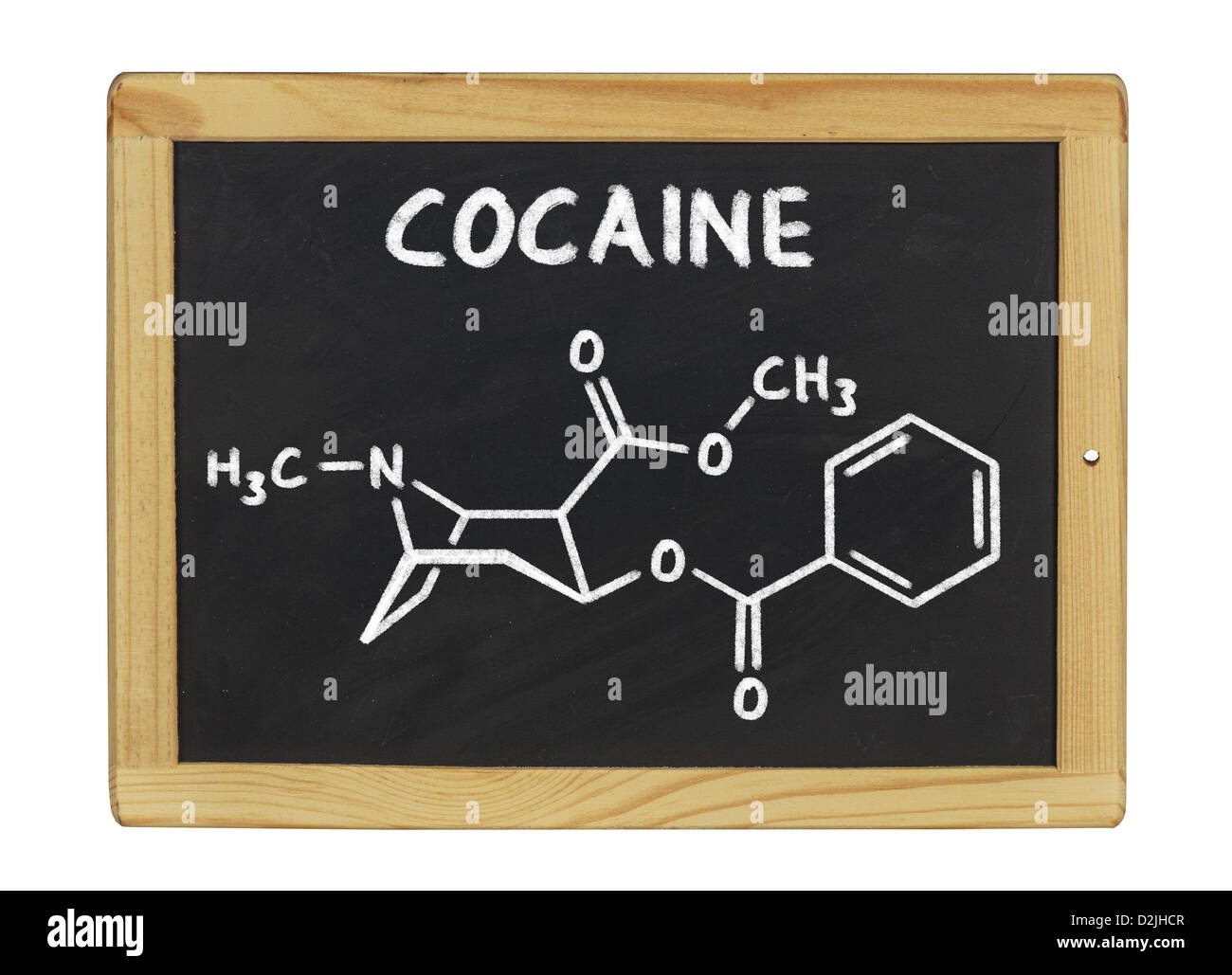 Médicament formule chimique cocaine Banque d'images détourées - Alamy