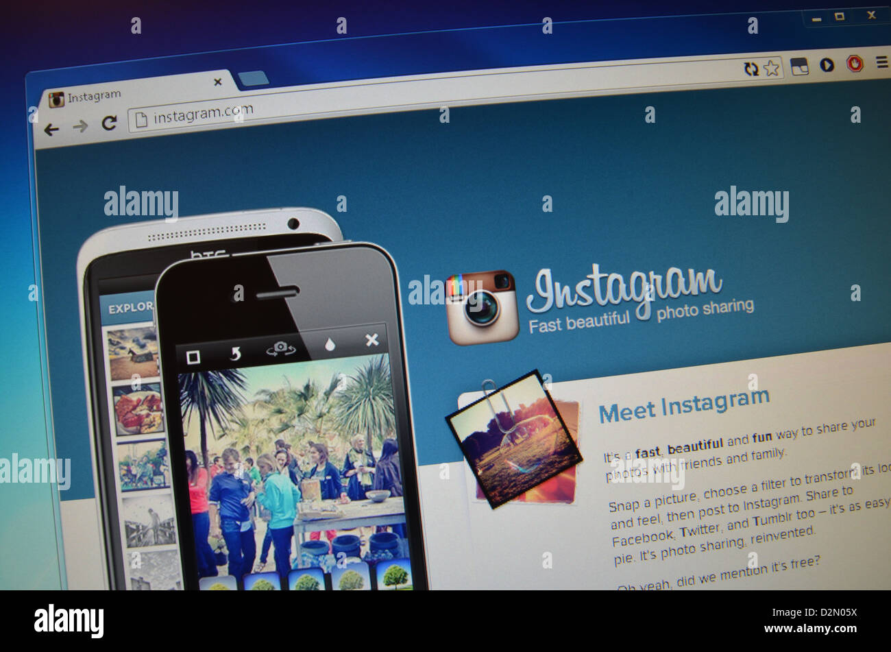 Computer screen shot instagram website Banque de photographies et d ...