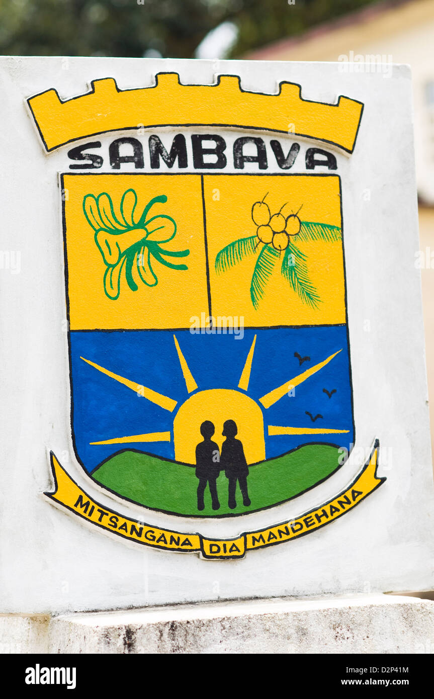 Armoiries de la ville, sambava, madagascar Photo Stock - Alamy