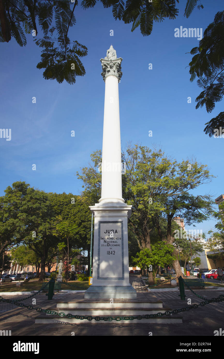 Monument à Plaza Constitution, Asuncion, Paraguay, Amérique du Sud ...