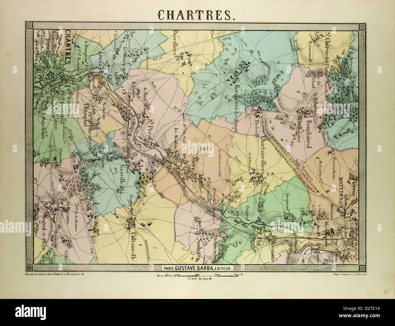 Map chartres france Banque de photographies et d’images à haute ...