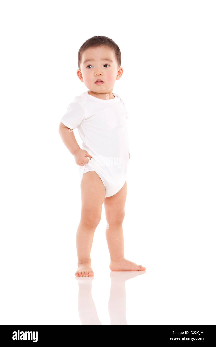 Cute baby boy standing Photo Stock - Alamy