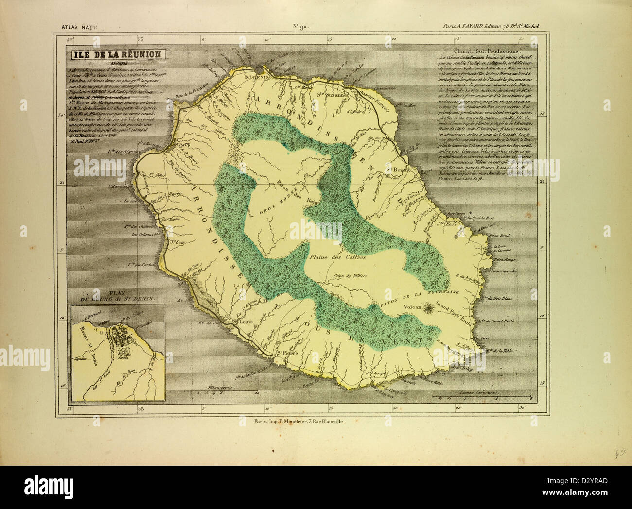 Carte la reunion Banque de photographies et d’images à haute résolution ...