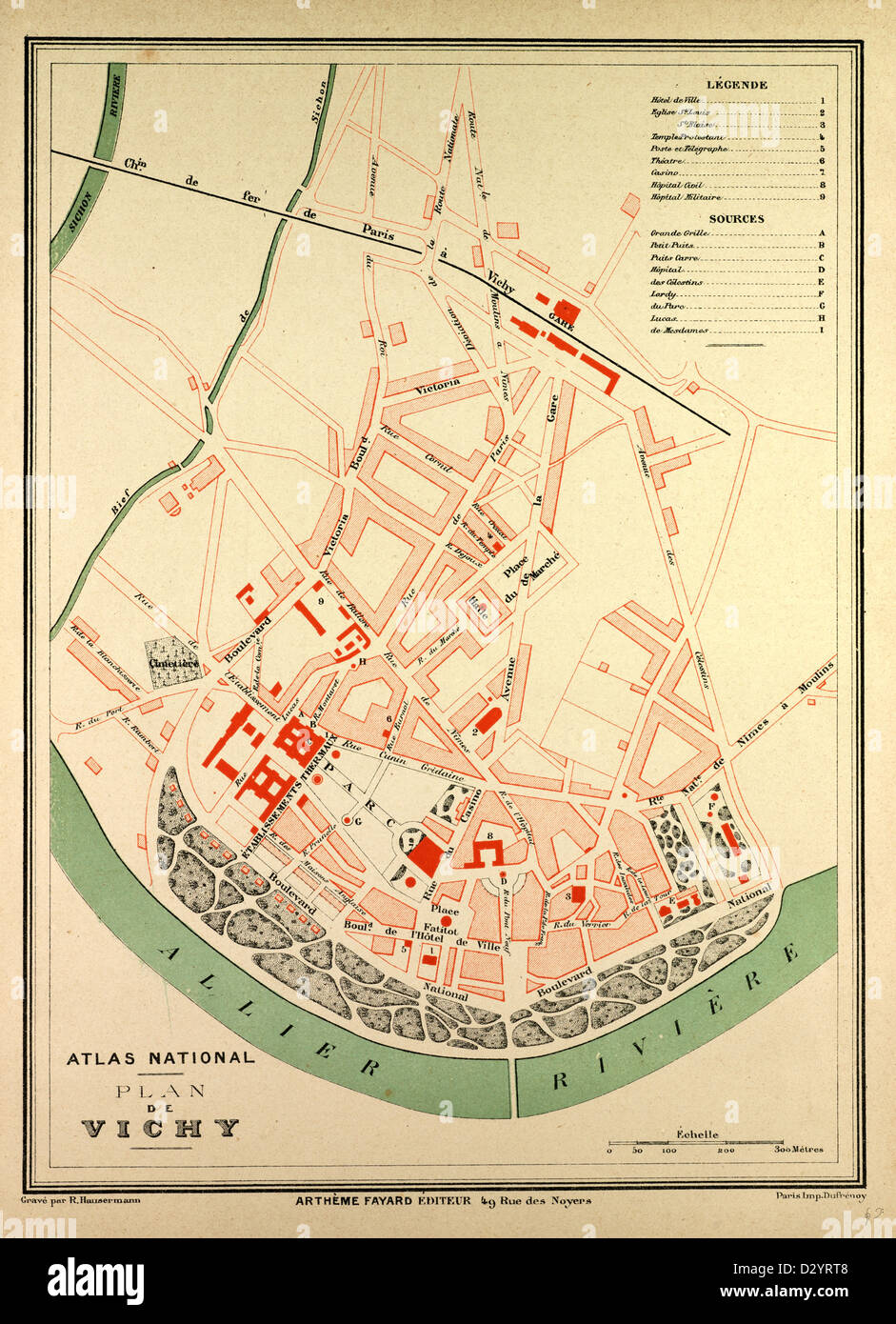 Carte de la france de vichy Banque de photographies et d’images à haute ...