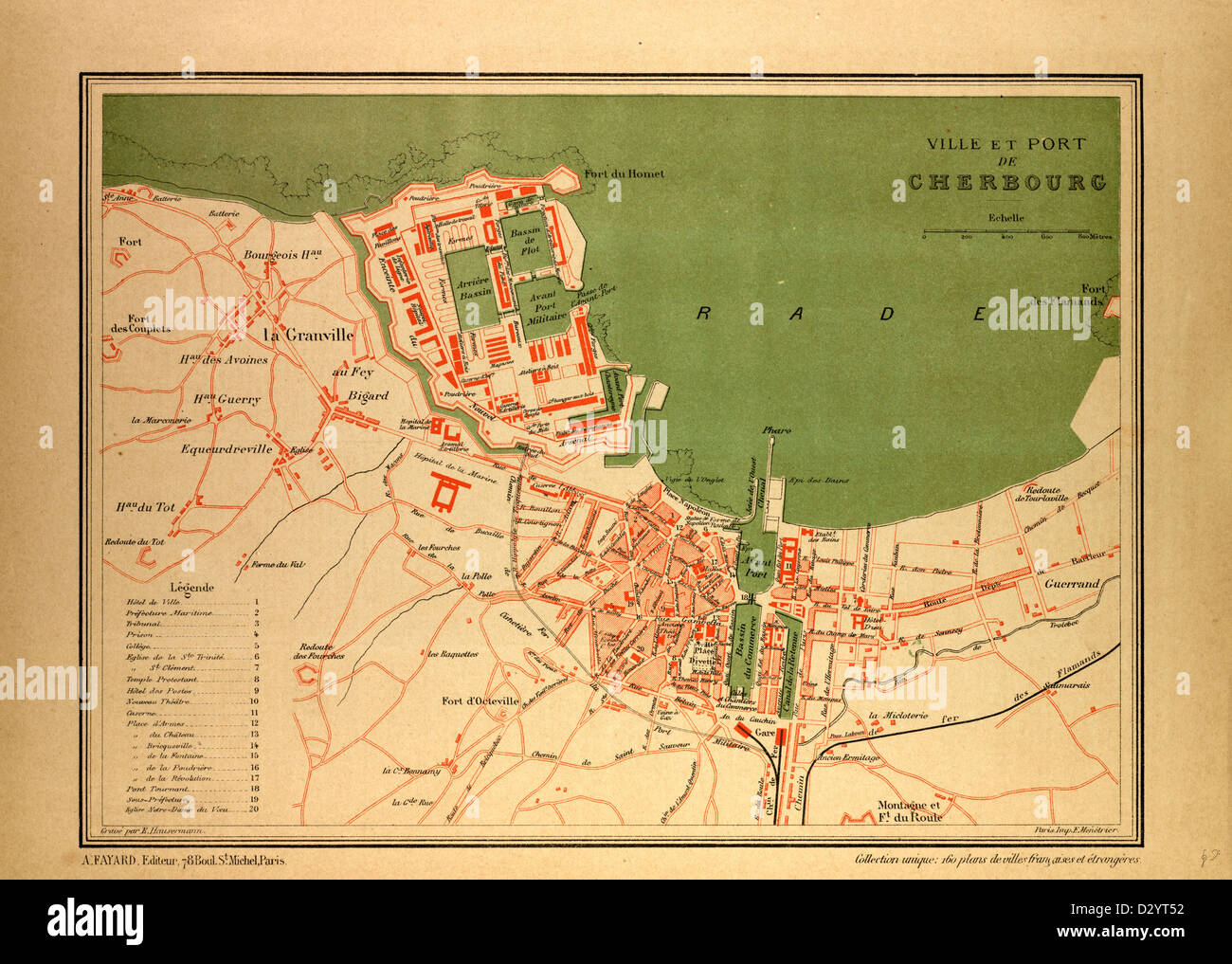 Map Cherbourg France Banque d'image et photos - Alamy