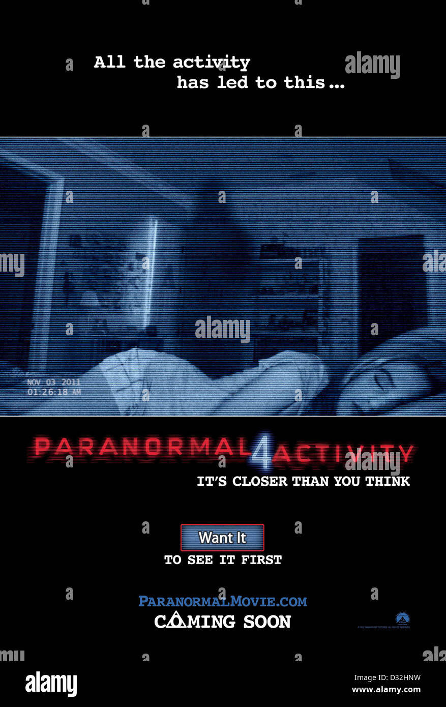 Movie poster paranormal activity Banque de photographies et d’images à ...