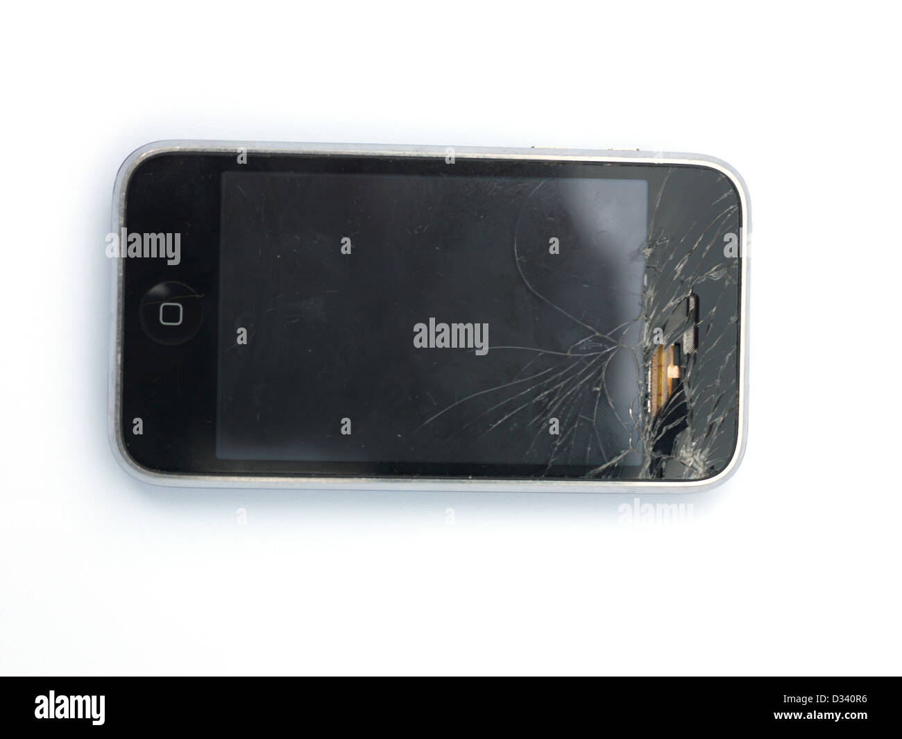 écran tactile fissuré Banque d'images détourées - Alamy