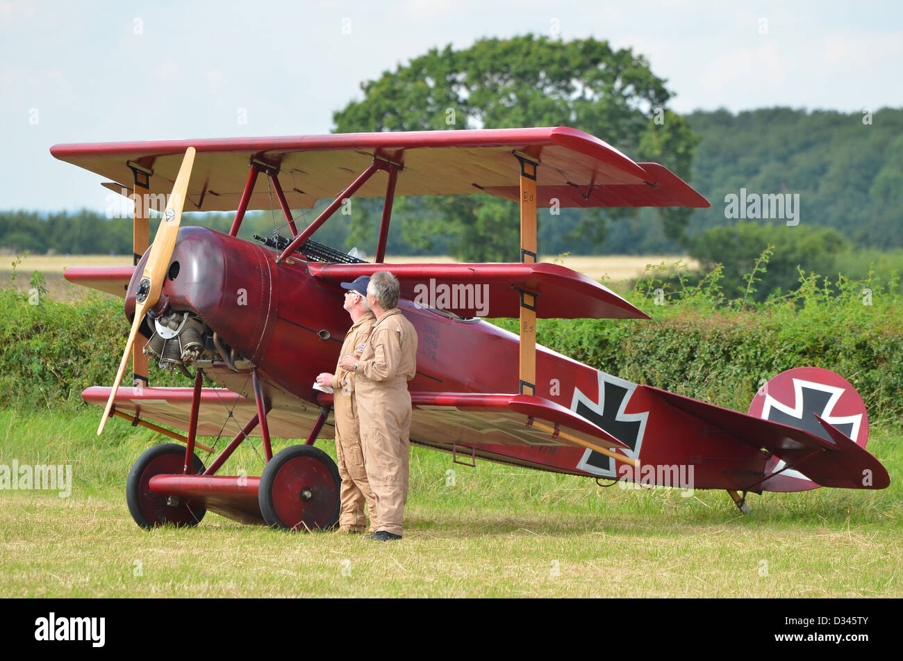 Fokker triplan Fokker DR1 - "le Baron Rouge Photo Stock - Alamy