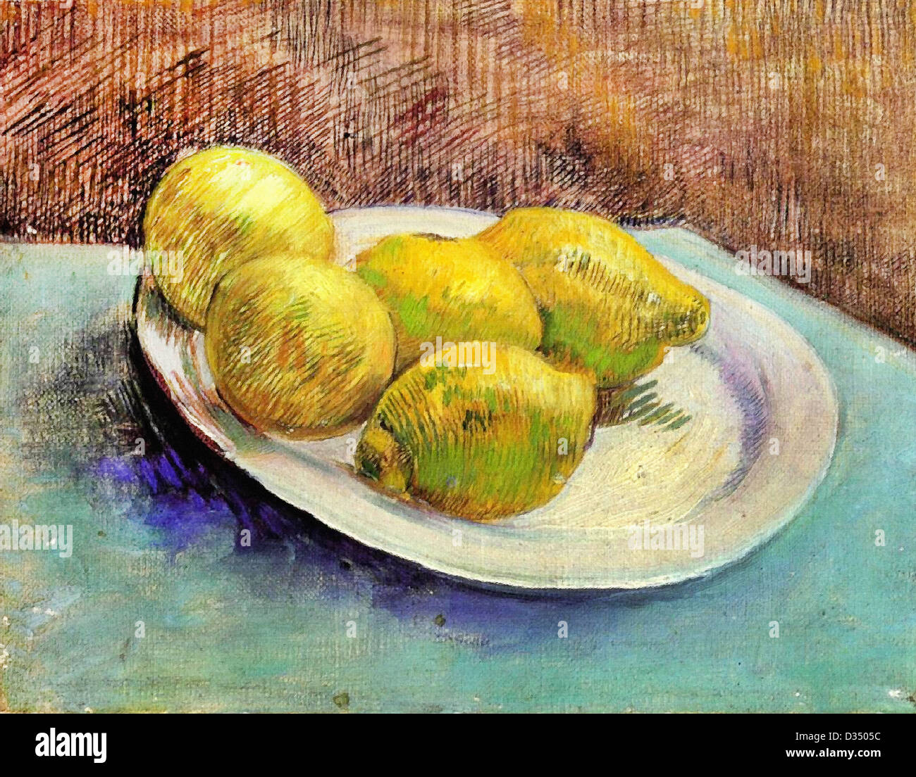 Vincent van Gogh, Nature morte avec des citrons sur une assiette. 1887 ...