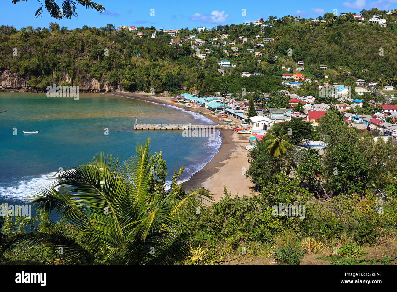 Village de pêcheurs d'Anse la Raye, St Lucia Photo Stock - Alamy