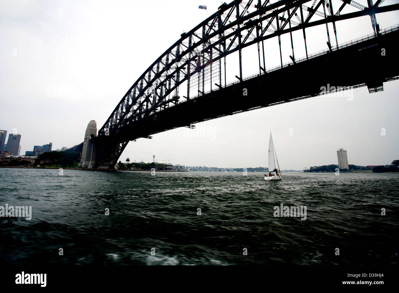 Pont du port de sydney noir et blanc Banque de photographies et d ...