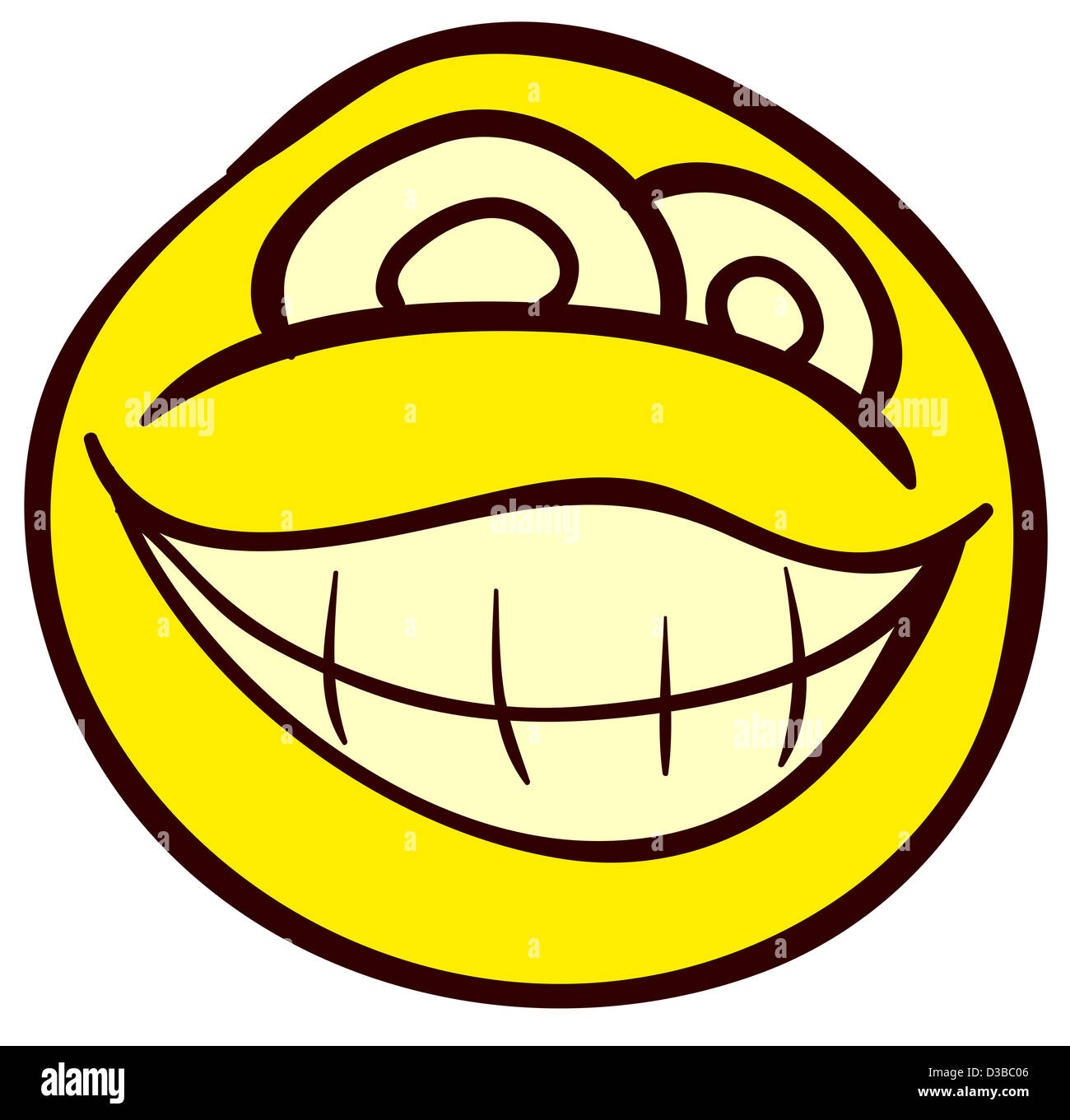 Smiley rigolo émotionnelle. Fait dans un style bande dessinée doodle ...