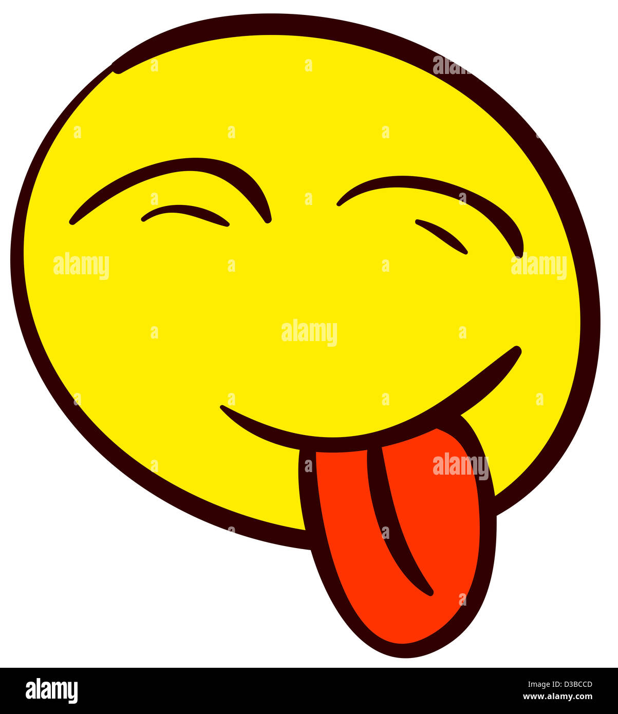 Smiley rigolo émotionnelle. Fait dans un style bande dessinée doodle ...