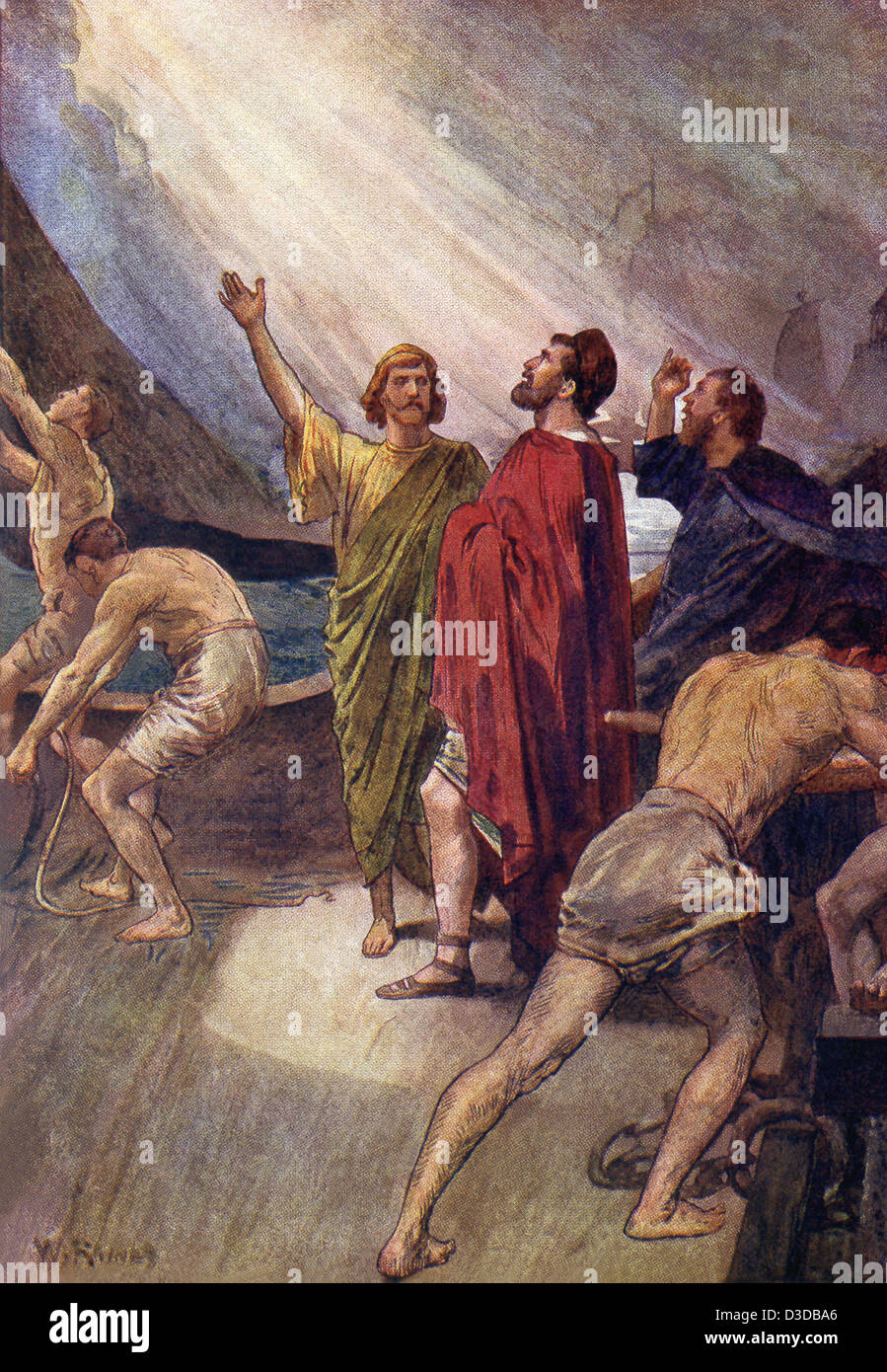 Timoleon met les voiles pour la sicile Banque de photographies et d ...