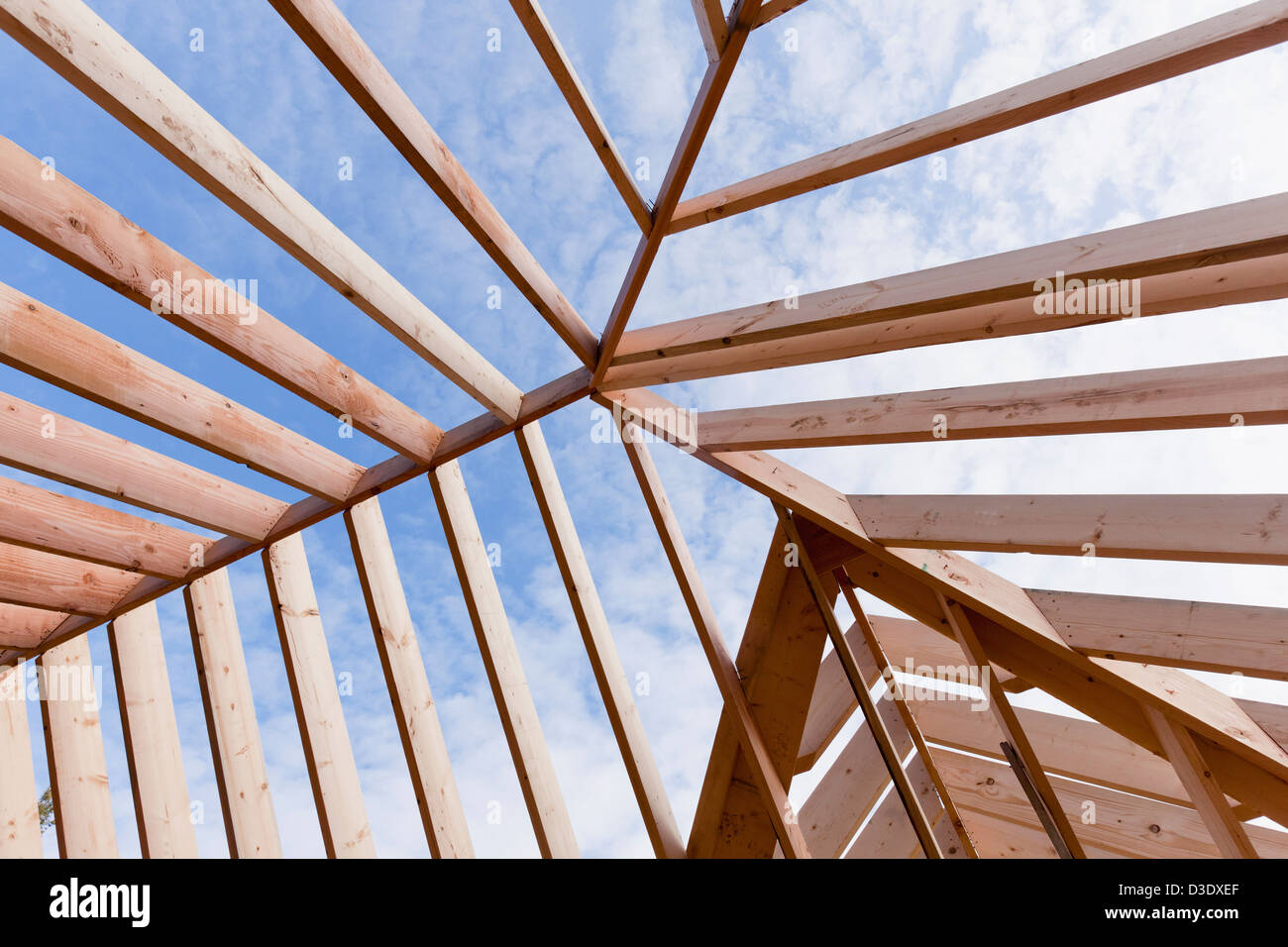 Détail de structure de chevrons de toit Photo Stock - Alamy