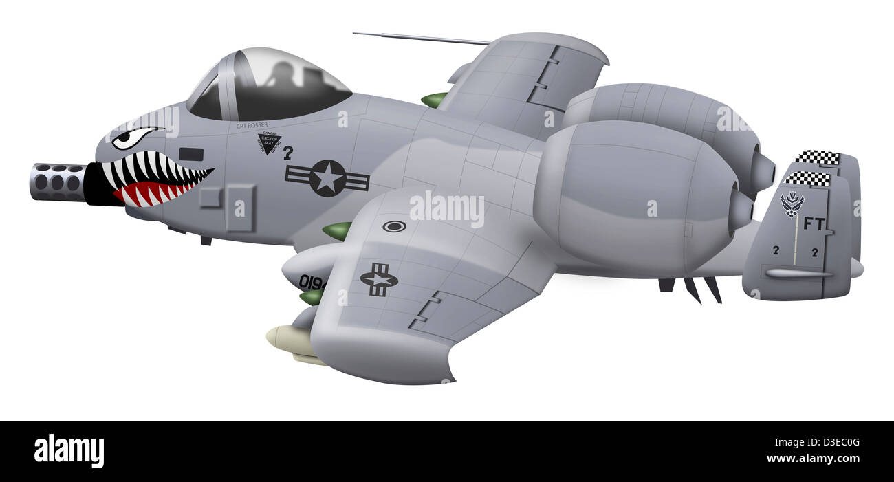 A 10 warthog gatling gun Banque d'images détourées - Alamy