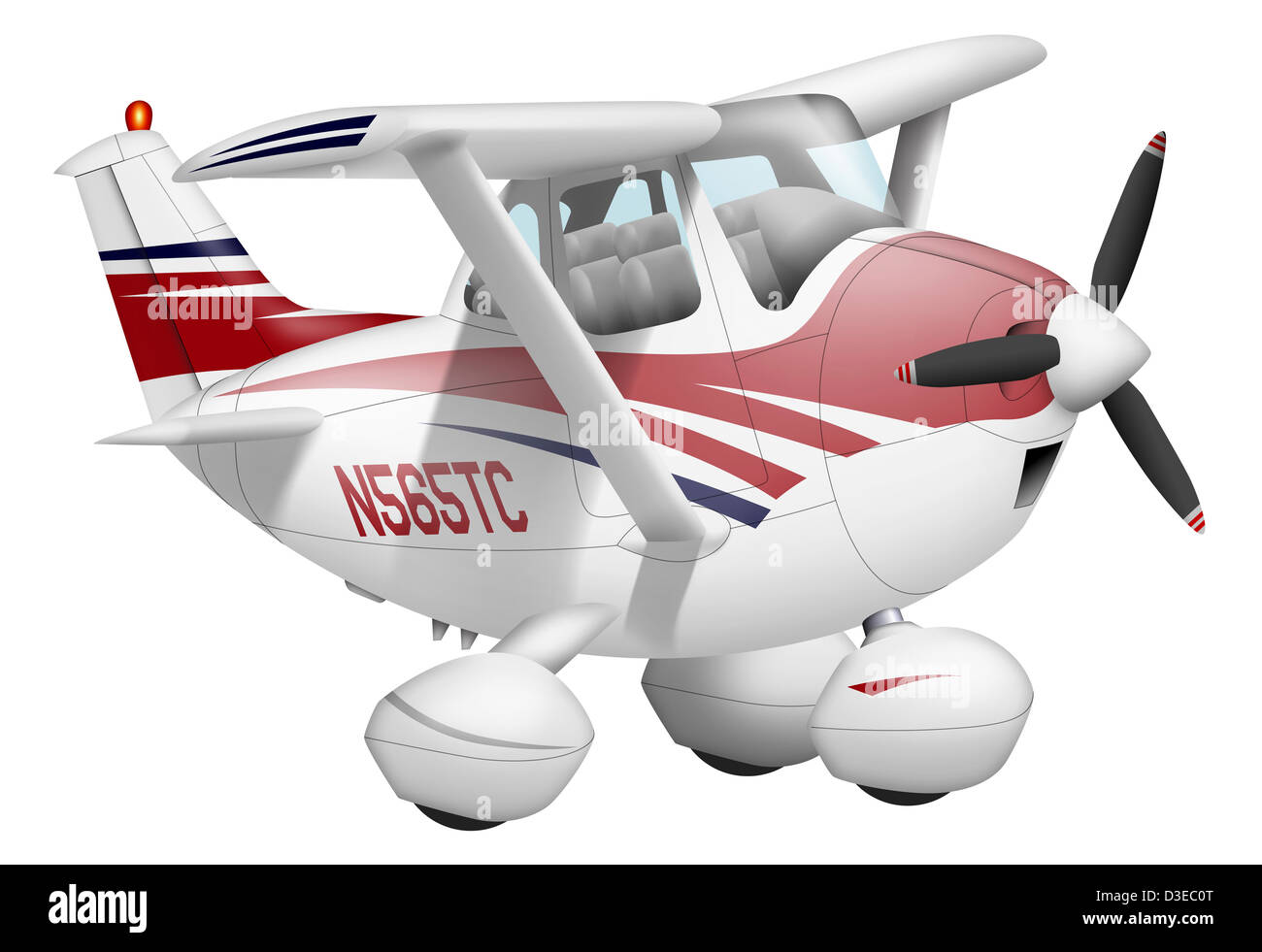 Cartoon illustration d'un avion Cessna 182 Photo Stock - Alamy