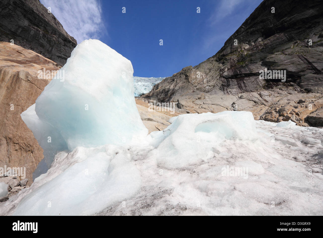 La Norvège, le Parc National de Jostedalsbreen. Célèbre glacier ...