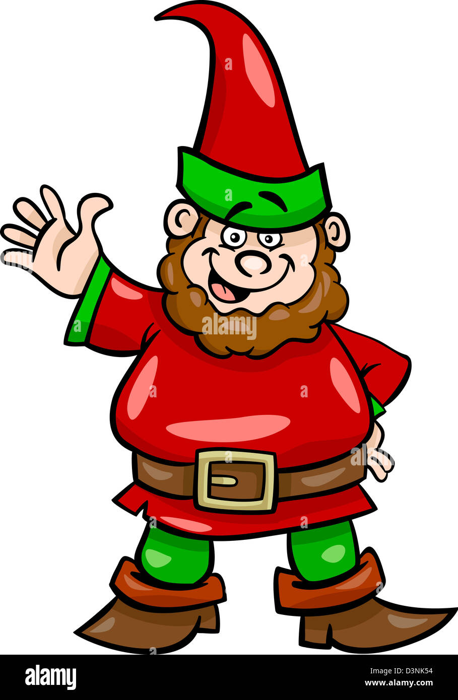 Cartoon Illustration de Fantasy nain ou Gnome Photo Stock - Alamy