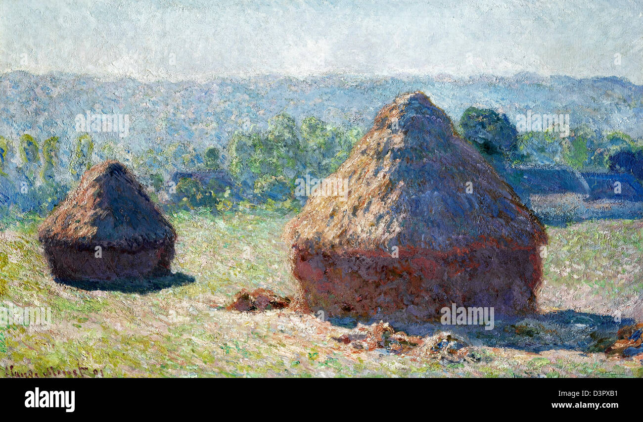 Les meules de claude monet Banque de photographies et d’images à haute ...