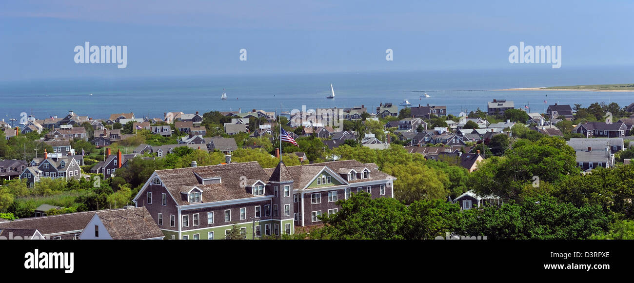 Vue aérienne du port de Nantucket Nantucket Island, MA Photo Stock - Alamy