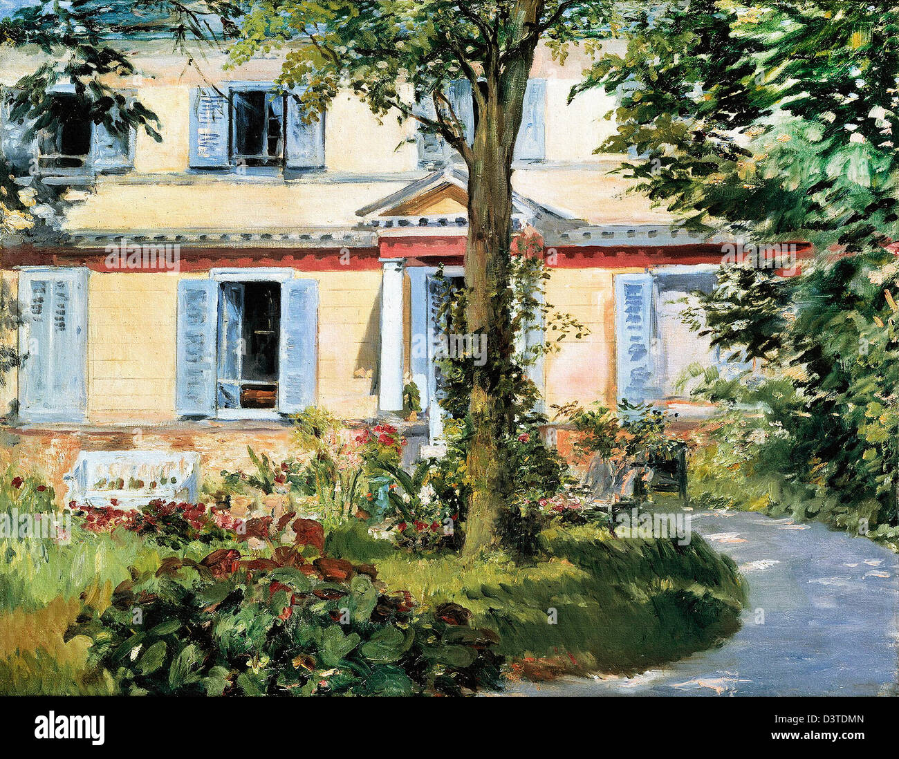Edouard Manet, La Maison à Rueil 1882 Huile sur toile. L'Alte ...