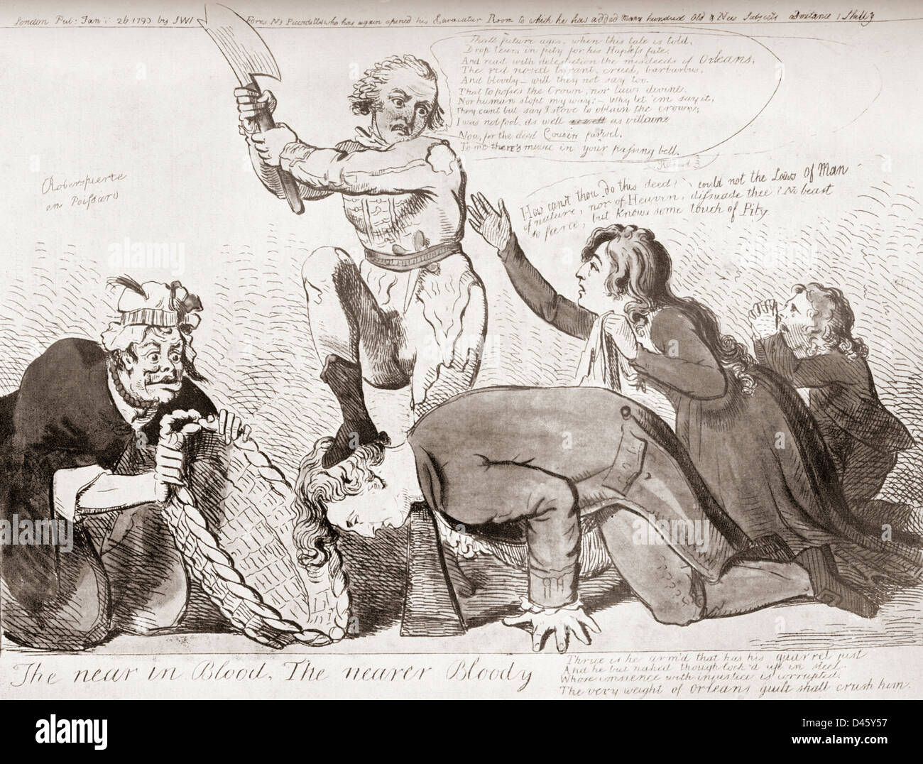 Caricature allégorique de l'égalité a décapité Louis XVI malgré les ...