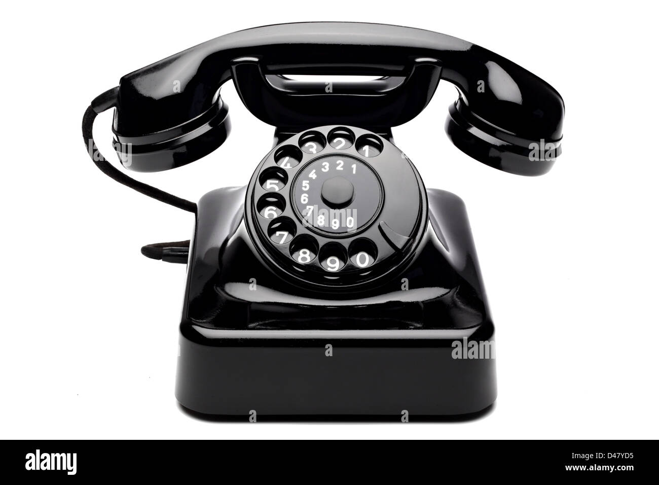 Un vieux téléphone à cadran rotatif Photo Stock - Alamy