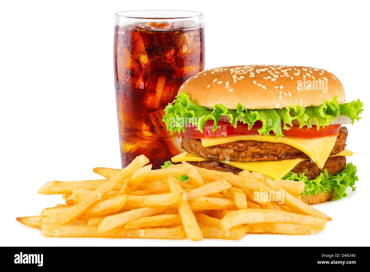 Fast food hamburger frites coke Banque de photographies et d’images à ...